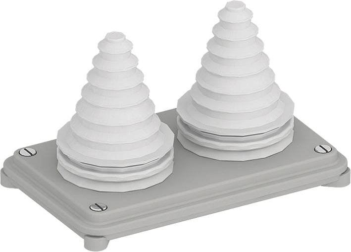 ABB ZW455 Placa de brida con 2 pasacables 14-68mm - 2CPX039512R9999 ...