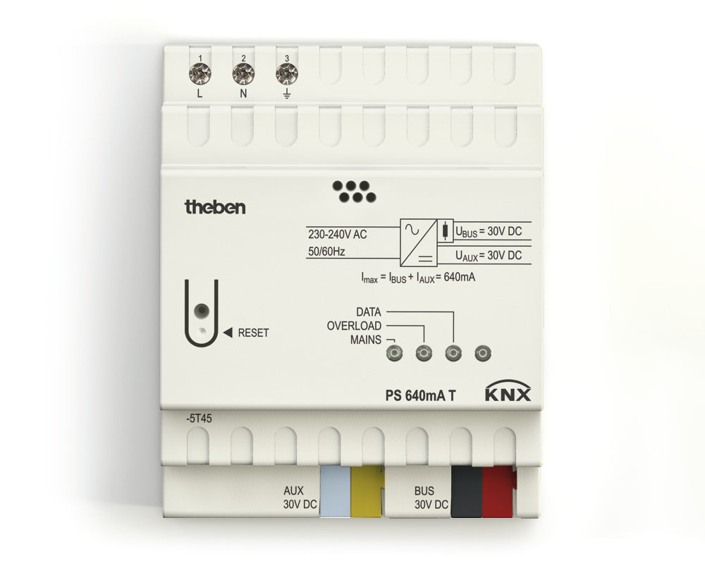 Theben PS 640mA KNX Fuente De Alimentación Con Salida Auxiliar - 9070958 | Tameson.es