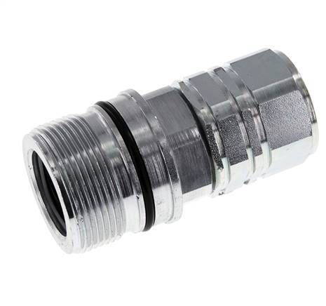 Acoplamiento hidráulico de acero DN 20 Enchufe G 3/4 pulgadas Rosca hembra ISO 14541 D M42 x 2 ...