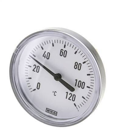 0 a +120°C Termómetro bimetálico de plástico Gabinete de 80mm Vástago ...